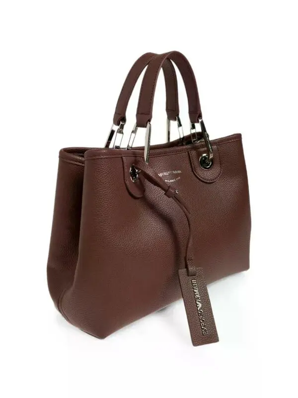 Emporio Armani Logo-print Pebbled-effect Tote Bag