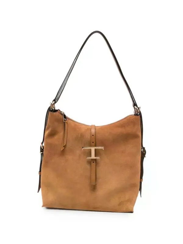 TOD'S T Timeless Suede Tote Bag