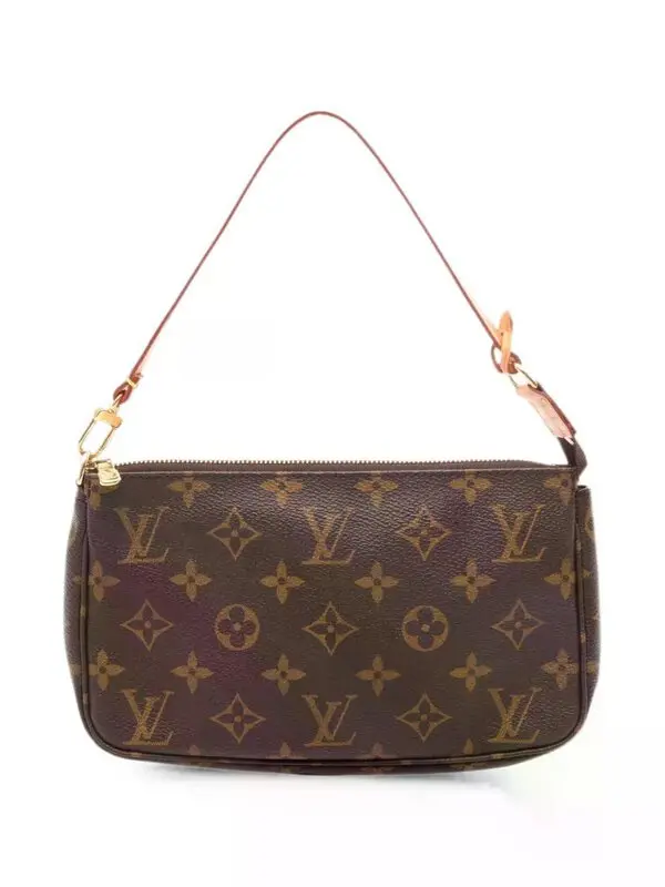 LOUIS VUITTON 2001 Pochette Accessoires Monogram Shoulder Bag - Brown