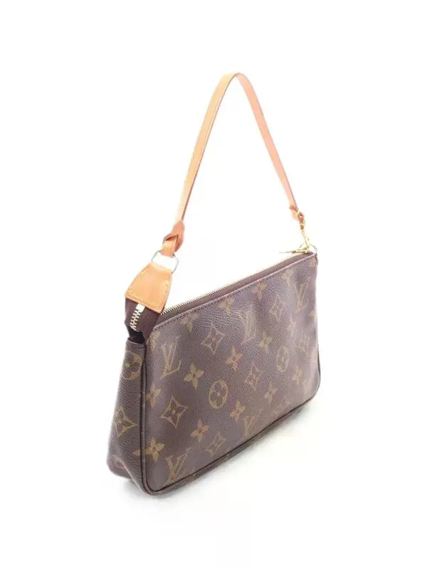 LOUIS VUITTON 2001 Pochette Accessoires Monogram Shoulder Bag - Brown