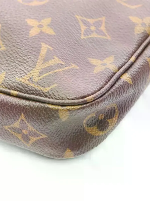 LOUIS VUITTON 2001 Pochette Accessoires Monogram Shoulder Bag - Brown
