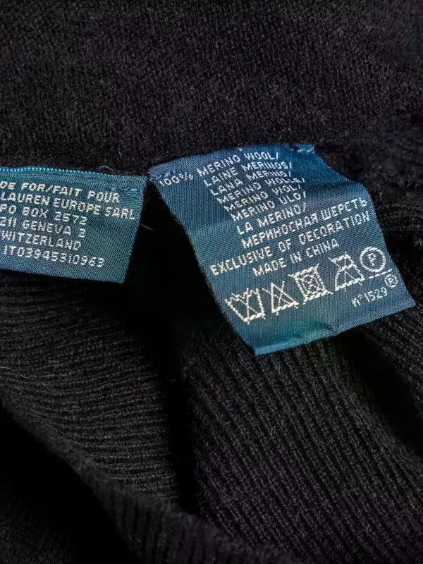 Polo Ralph Lauren Wool Crew Neck Sweater With Embroidered Logo