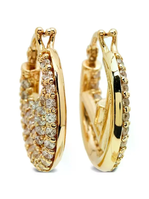 Fendi Crystal-embellished Hoop Earrings