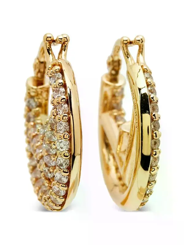 Fendi Crystal-embellished Hoop Earrings