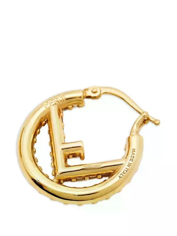 Fendi Crystal-embellished Hoop Earrings