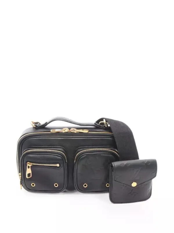 LOUIS VUITTON 2010s Utility Leather Mini Crossbody Bag - Black