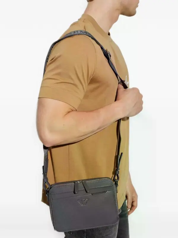 Emporio Armani Logo Applique Messenger Bag