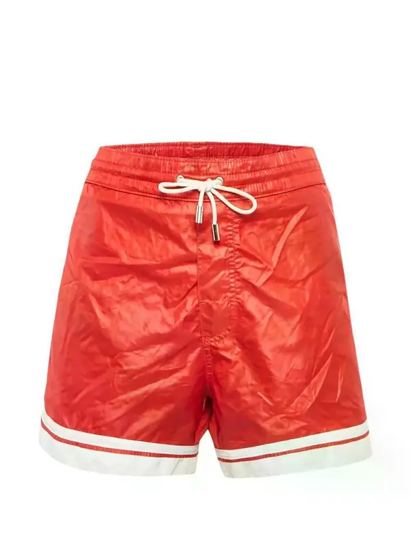 D&G PREOWNED Striped-details Drawstring Shorts - Red