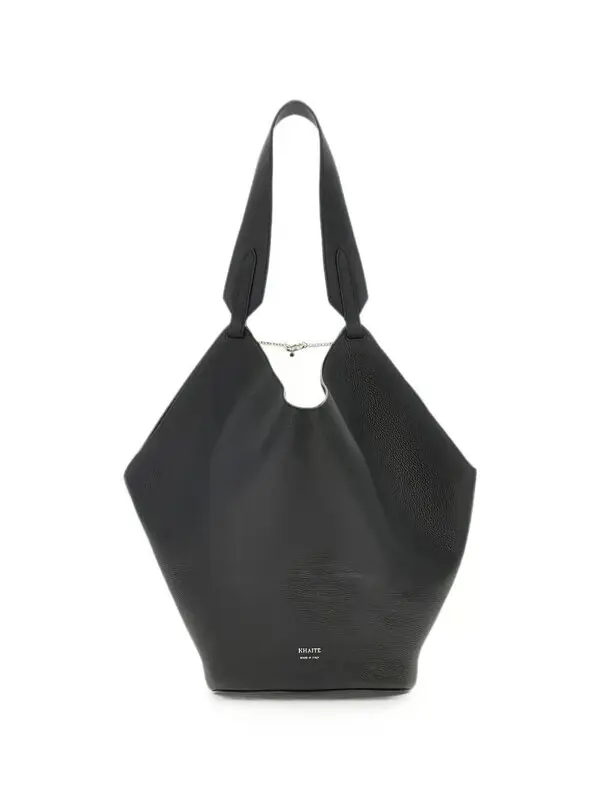 Khaite Lotus Grained Leather Shoulder Bag