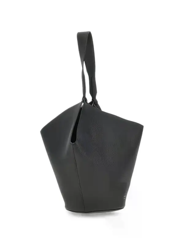 Khaite Lotus Grained Leather Shoulder Bag
