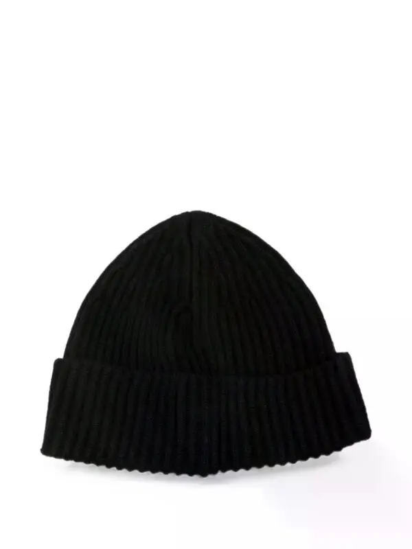 Stone Island Logo-patch Ribbed Beanie Hat