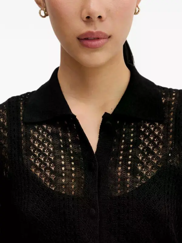 VICOLO Pointelle-knit Cardigan