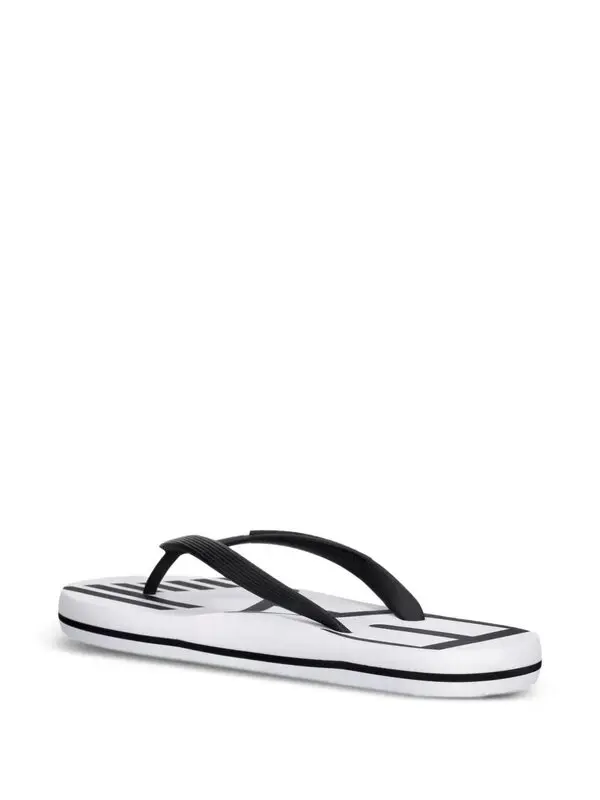 EA7 Logo Detail Flip-flops - White
