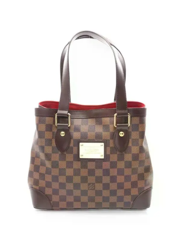 LOUIS VUITTON 2008 Hampstead Pm Damier Ebene Tote Bag - Brown