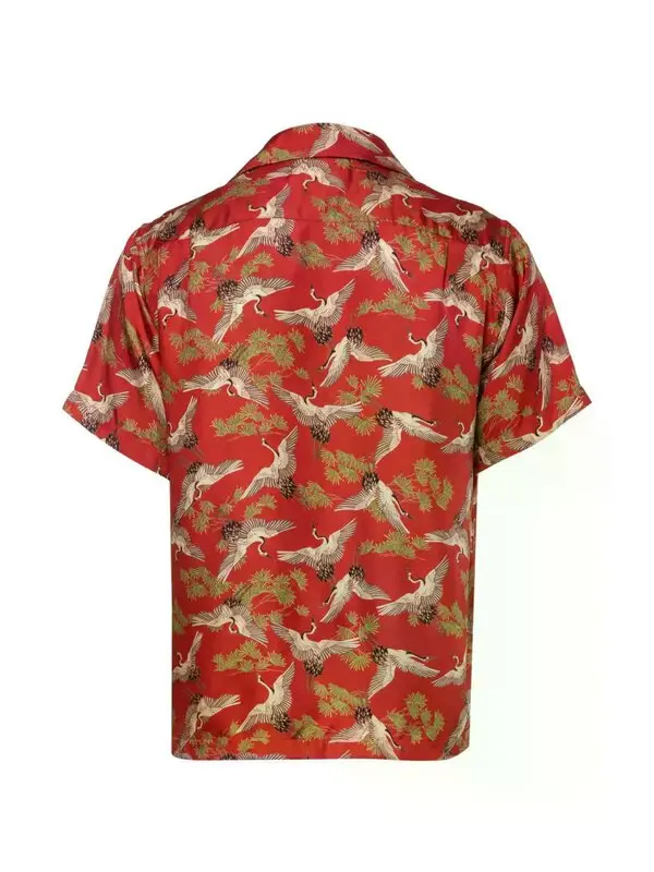 Amiri Crane-print Silk Shirt
