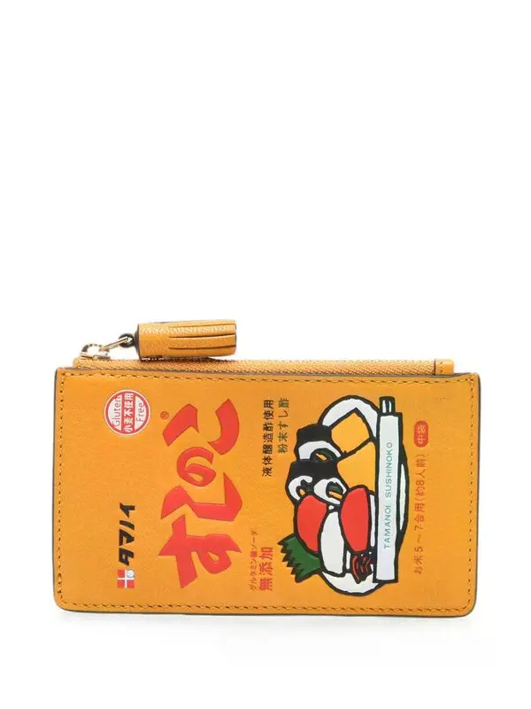 ANYA HINDMARCH Sushi No Ko Leather Card Holder - Yellow