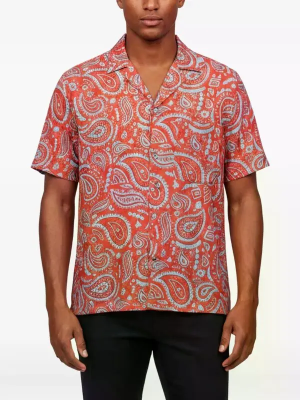 COUNTY OF MILAN Paisley-print Button-down Shirt - Red