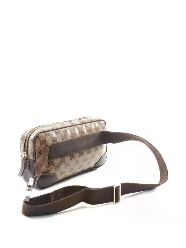 Gucci Gg Crystal Canvas Belt Bag - Brown