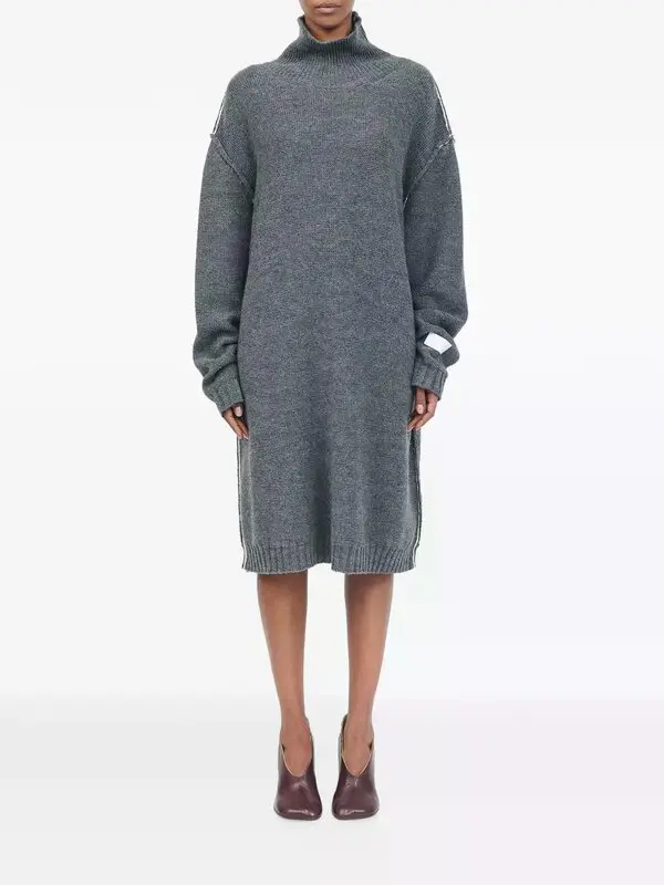 MAISON MARGIELA High-neck Knitted Midi Dress