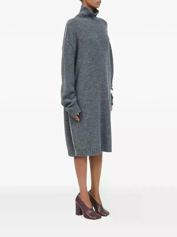 MAISON MARGIELA High-neck Knitted Midi Dress
