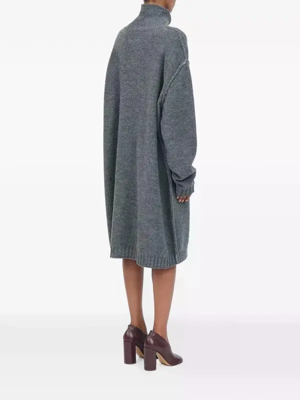 MAISON MARGIELA High-neck Knitted Midi Dress