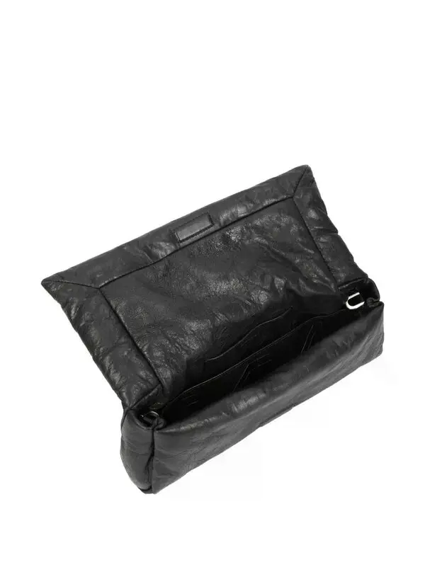 Rick Owens Logo-debossed Padded Leather Clutch - Black