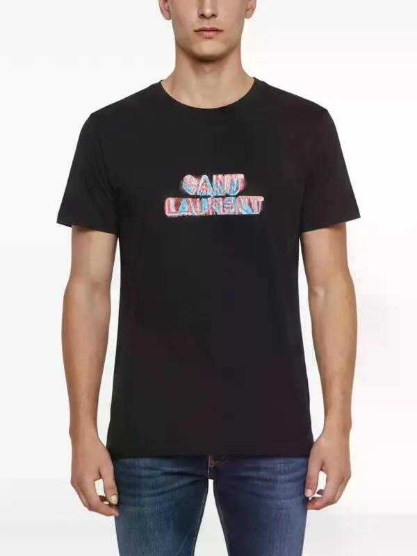 Saint Laurent Graphic-print T-shirt - Black