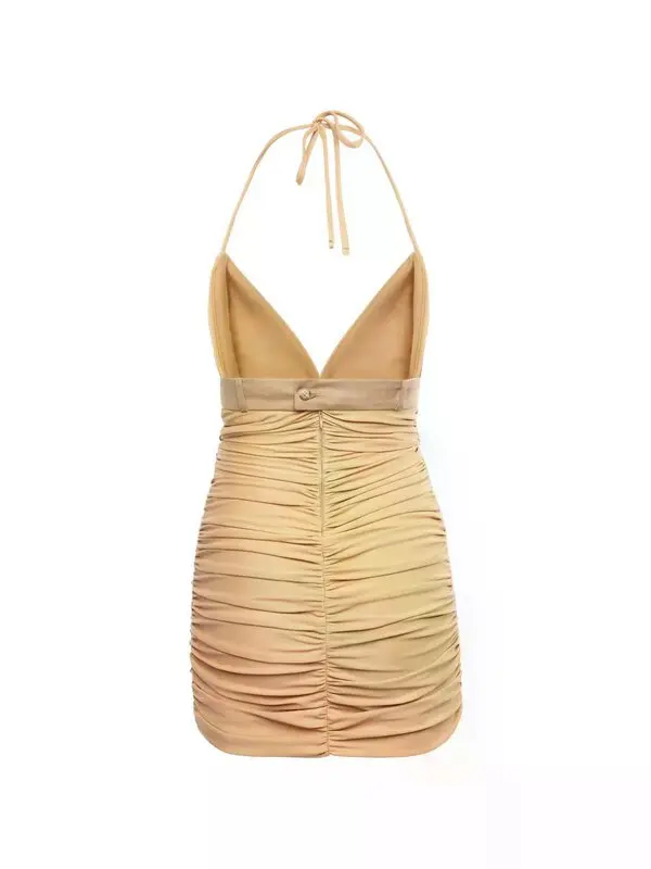 MEDEEA Ruched Mini Dress - Neutrals
