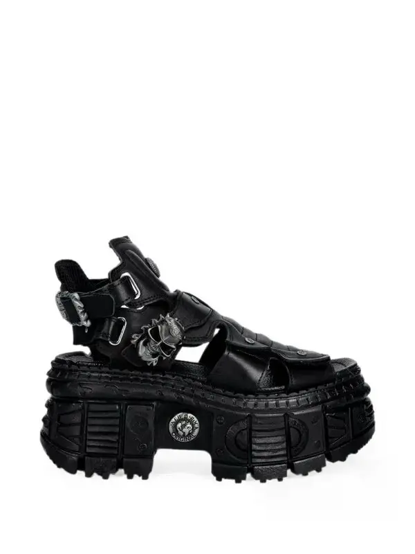 NEW ROCK Skull-embellished Platform Sandals