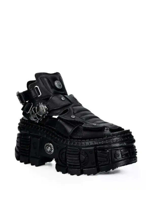 NEW ROCK Skull-embellished Platform Sandals
