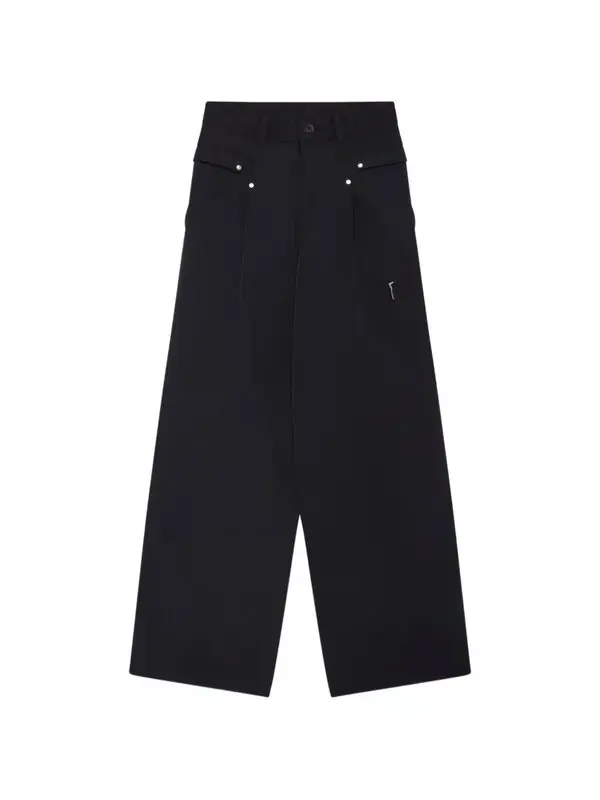 Asics Mirbelioids Wide Leg Cargo Pants With Stud Detailing - Blue