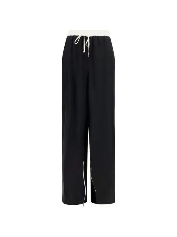 Kiton Drawstring Wide-leg Cropped Trousers
