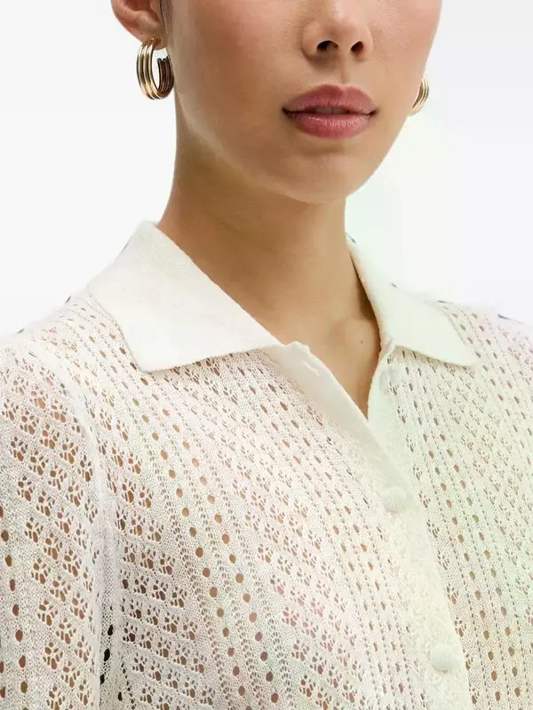VICOLO Pointelle-knit Cardigan