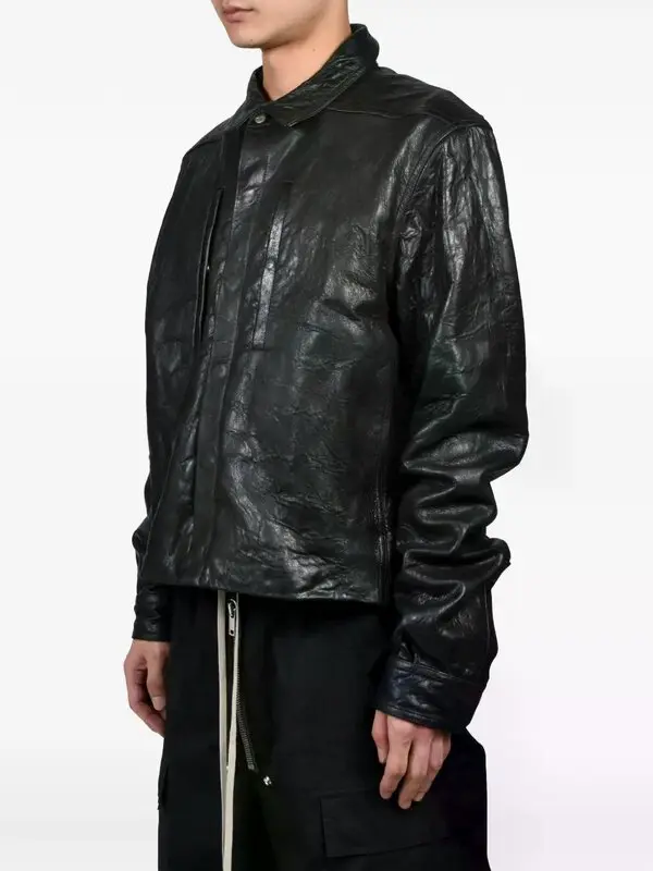 Rick Owens Crinkled Leather Jacket