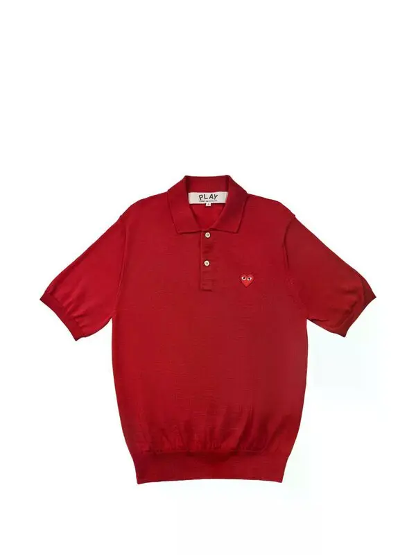 Play Comme Des Garcon Logo-patch Polo Shirt