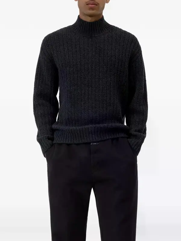 Closed Ribbed-knit Sweater