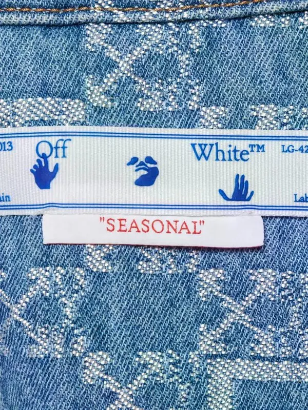 Off-White Monogram Jacquard Twist-front Mini Dress