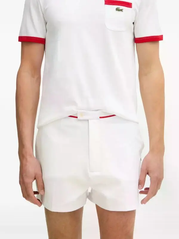 Lacoste Logo-patch Shorts - White