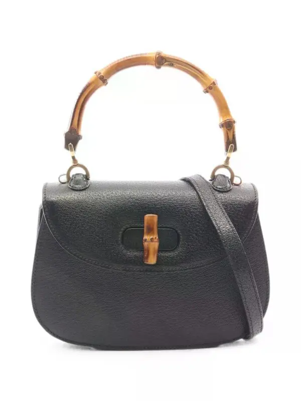 Gucci 2010s Bamboo Leather Handbag