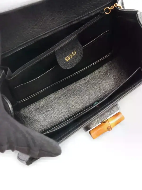 Gucci 2010s Bamboo Leather Handbag
