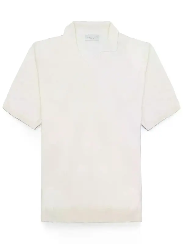 LUIGI GENTILE Fine-knit Short-sleeve T-shirt - Neutrals