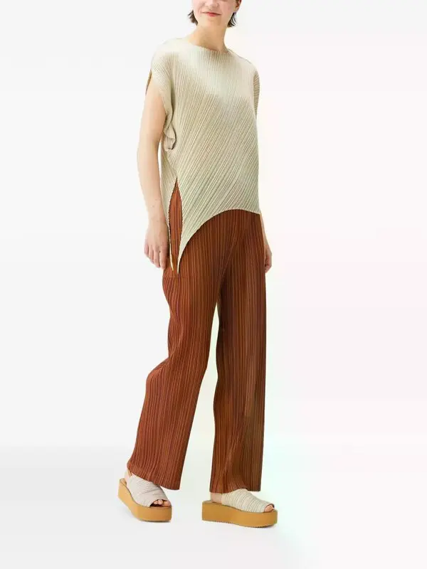 Issey Miyake Pleated Asymmetric Blouse