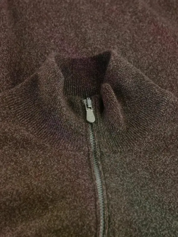 Brunello Cucinelli Zip-up Ribbed-trim Sweater