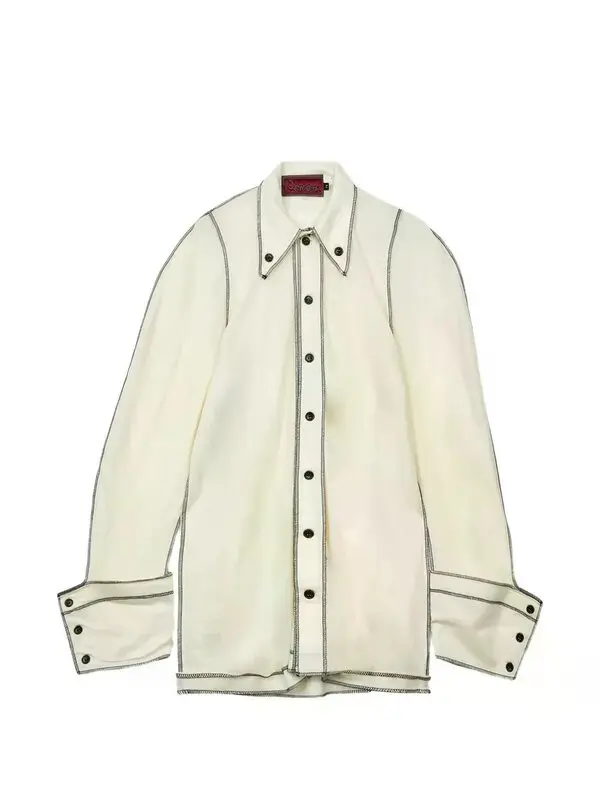CHRISTOPHER NEMETH Contrast-stitch Wide-cuff Shirt