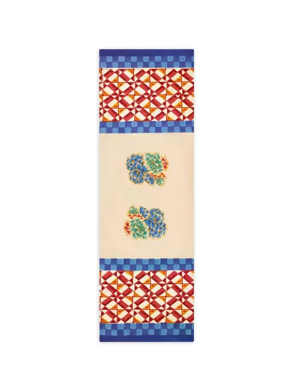LISA CORTI Positano Red Tiles Table Runner