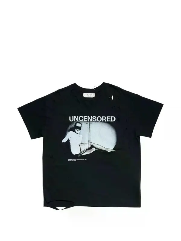 Matieres Fecales Molinier Distressed T-shirt - Black