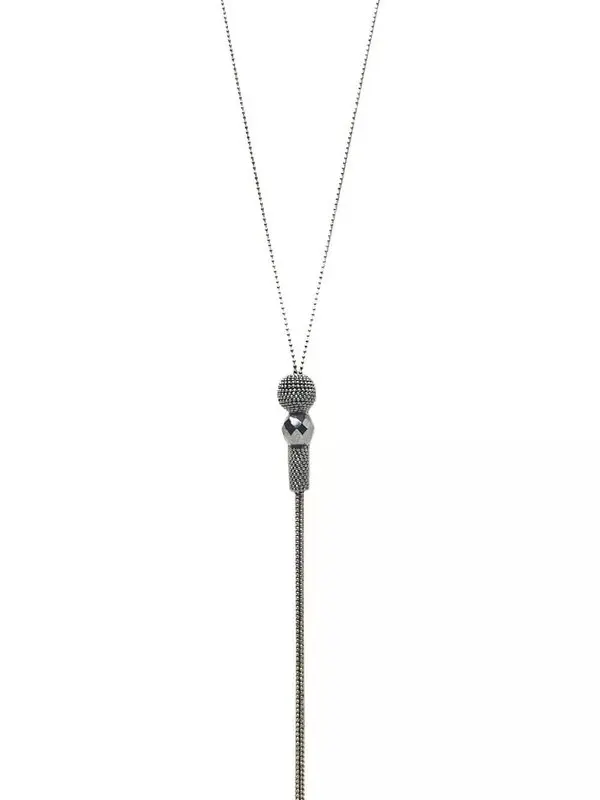 Peserico Hematite Tassel Necklace - Silver