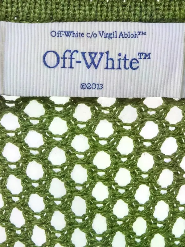 Off-White Varsity Knitted-mesh Tank Top