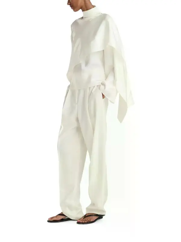 RÓHE Foulard Detail Silk Blouse - Neutrals