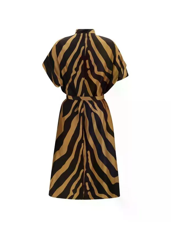 FERRAGAMO Animal-print Belted Shirt Dress